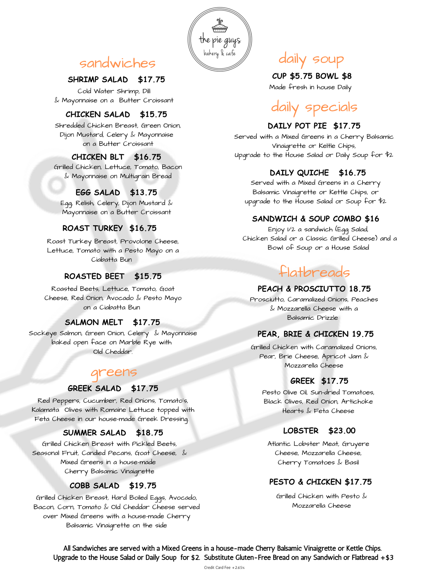 Menus – The Pie Guys Bakery & Cafe