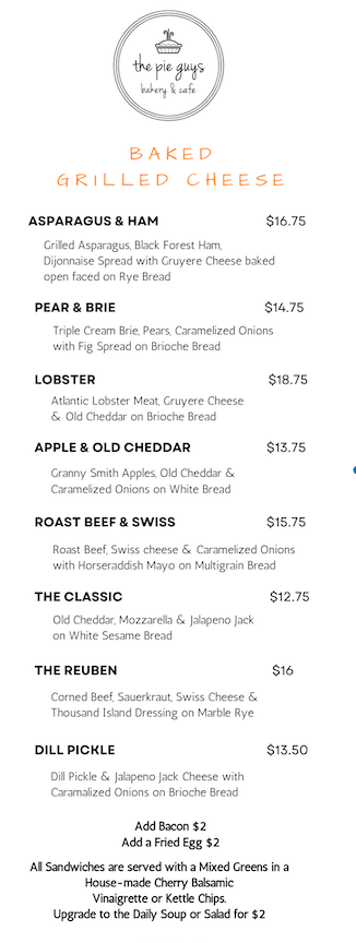 Baked Grilled Cheese – The Pie Guys Bakery & Cafe